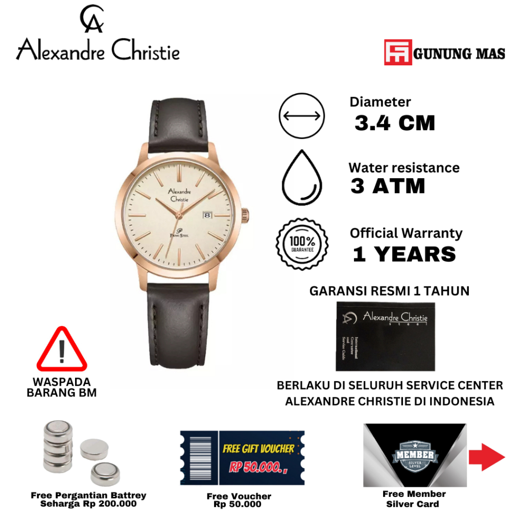 Jual Alexandre Christie AC 8673 MDB Jam Tangan 100% Original | Shopee ...