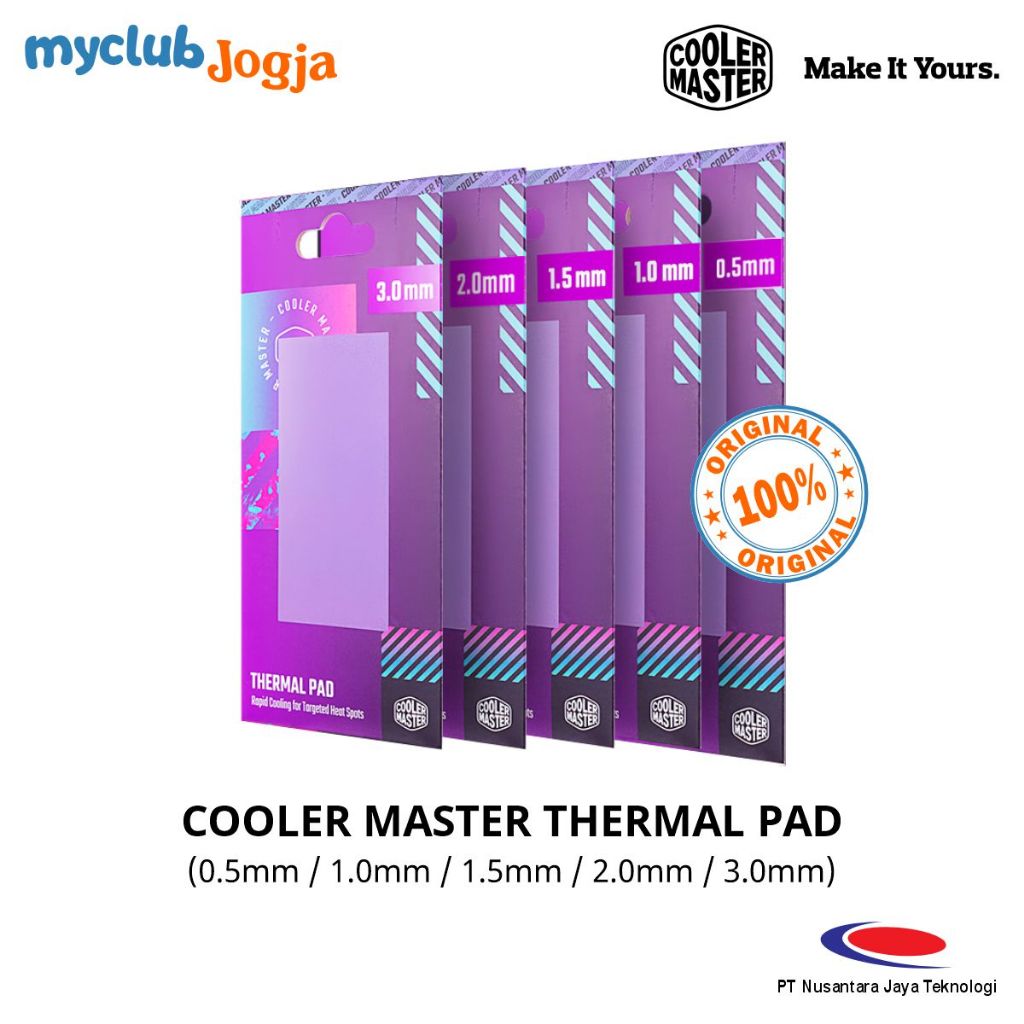 Jual THERMAL PAD COOLER MASTER GPU CPU Konduktivitas termal 13.3w/mK ...