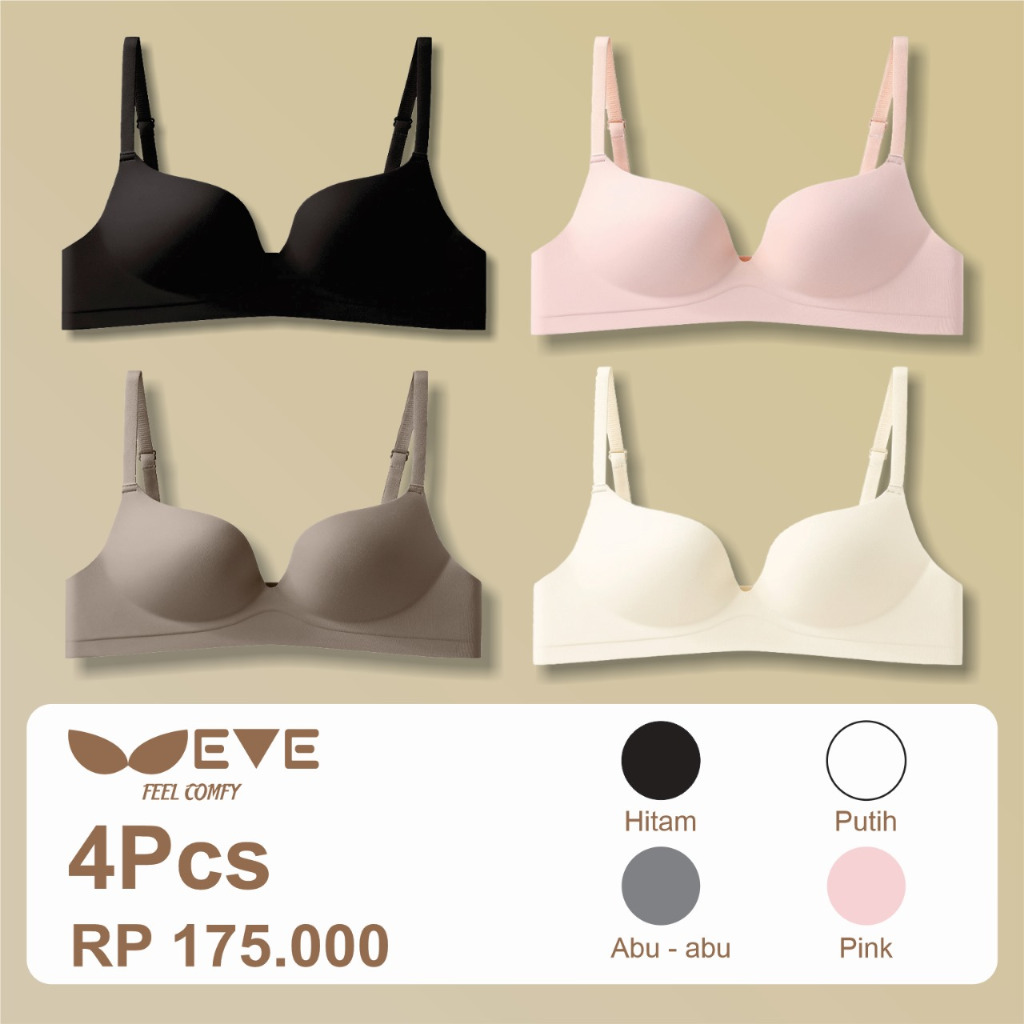 Jual WEVE - Classic Bra - (4Pcs) Bra Push Up | Bra Tanpa Kawat | Busa ...