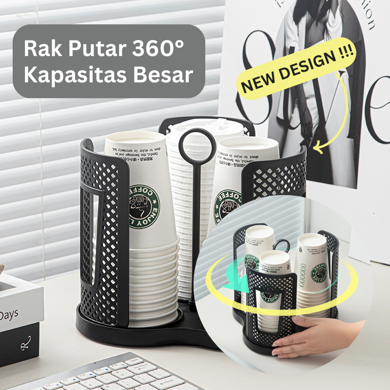 Jual Paper Rak Cup dengan Pegangan Pengait Tengah Dispenser Rotasi 360 ...