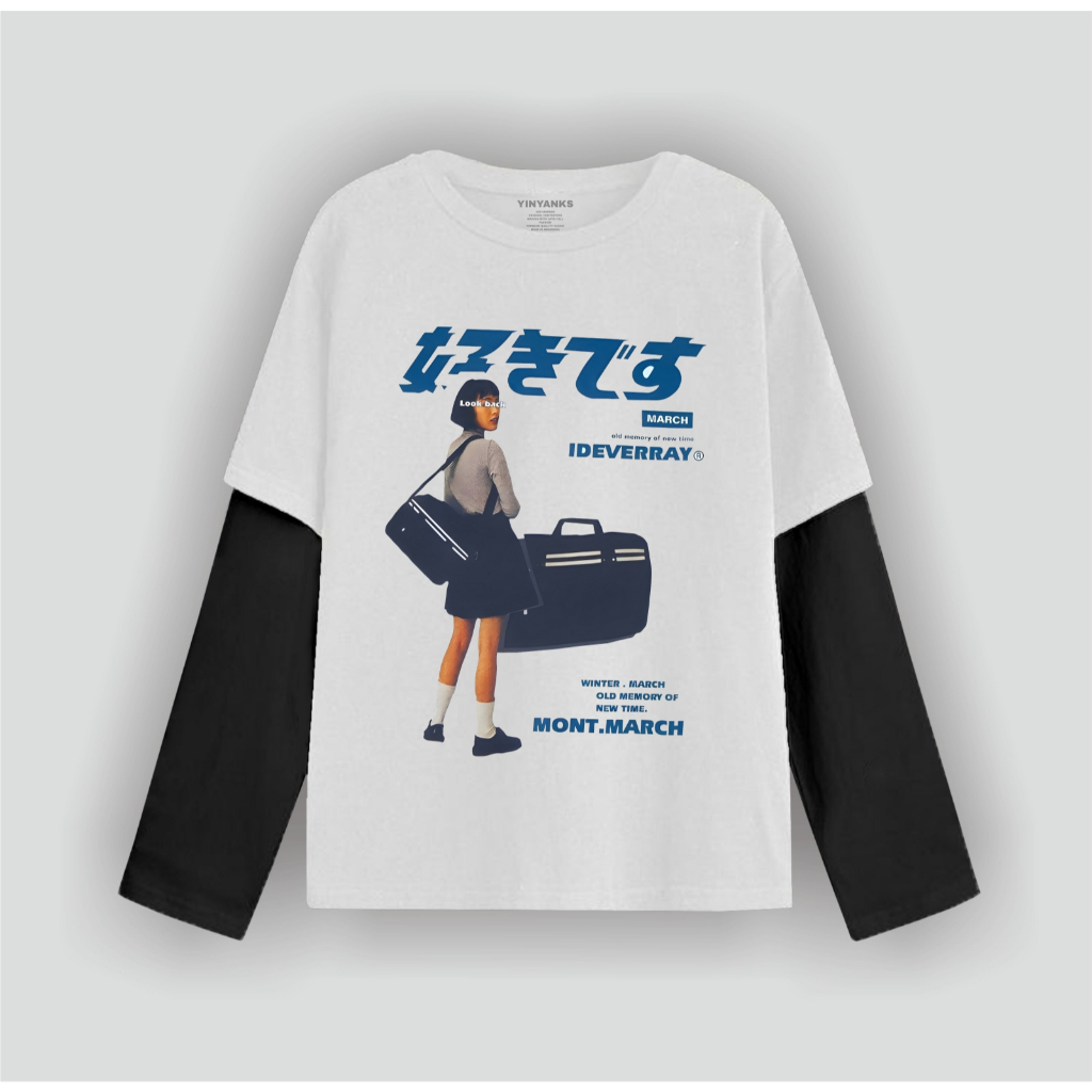 Jual Yinyanks T-shirt Double layer ideverray kaos musik long sleeve ...