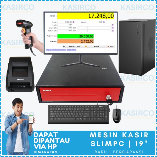 Jual Mesin Kasir Komputer SlimPC Lengkap Siap Pakai | Shopee Indonesia