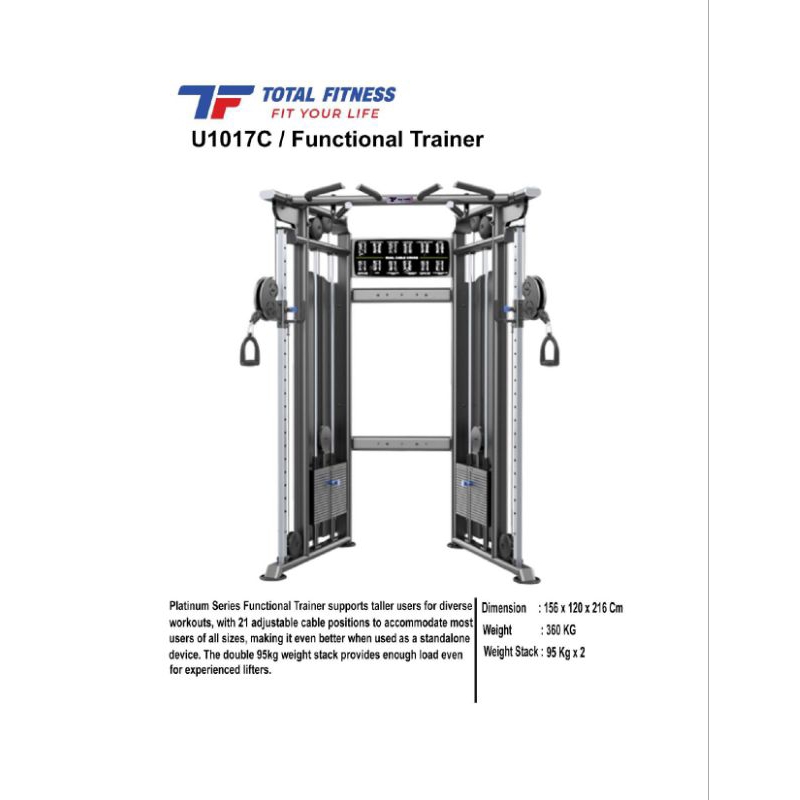 Jual Fungsional Trainer evost Smith machine Comersil Home gym | Shopee ...