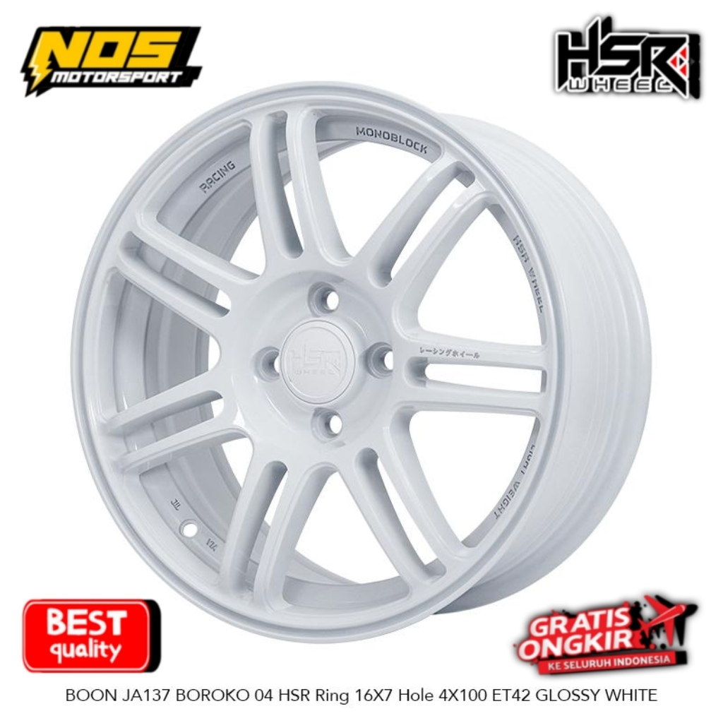 Jual VELG JAZZ BRIO YARIS MOBILIO R16 LEBAR 7 BAUT 4X100 ET42 HSR BOON RING 16 | VELG RACING ...