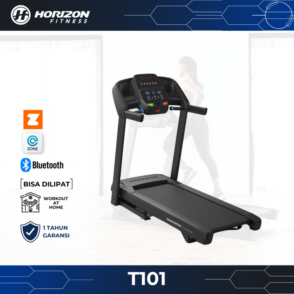 Jual Alat Fitness Horizon Treadmill T101 Treadmill Lipat / Treadmill ...