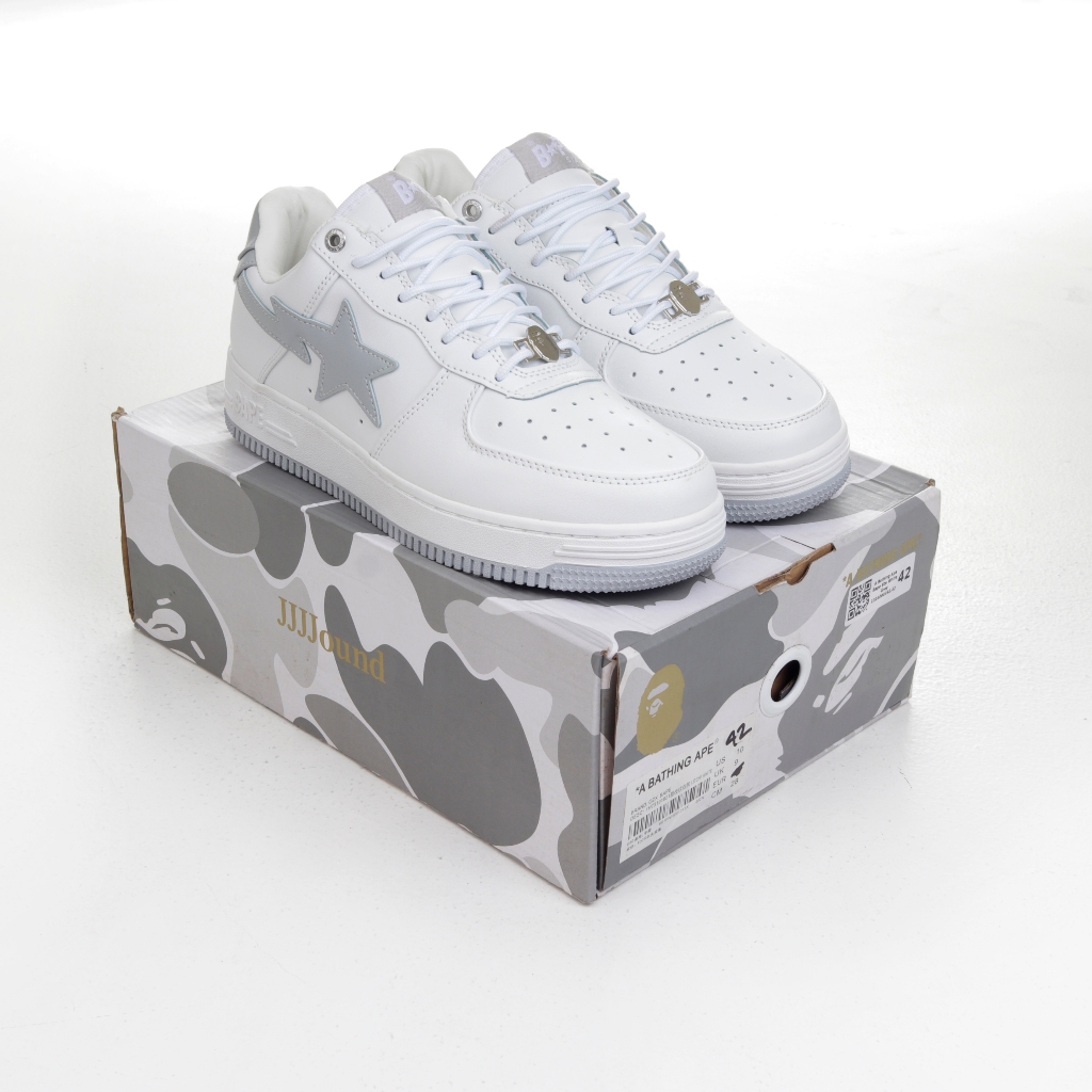 Jual (SLPRDS) Sepatu Sneakers A Bathing Ape Bape Sta White Grey ...