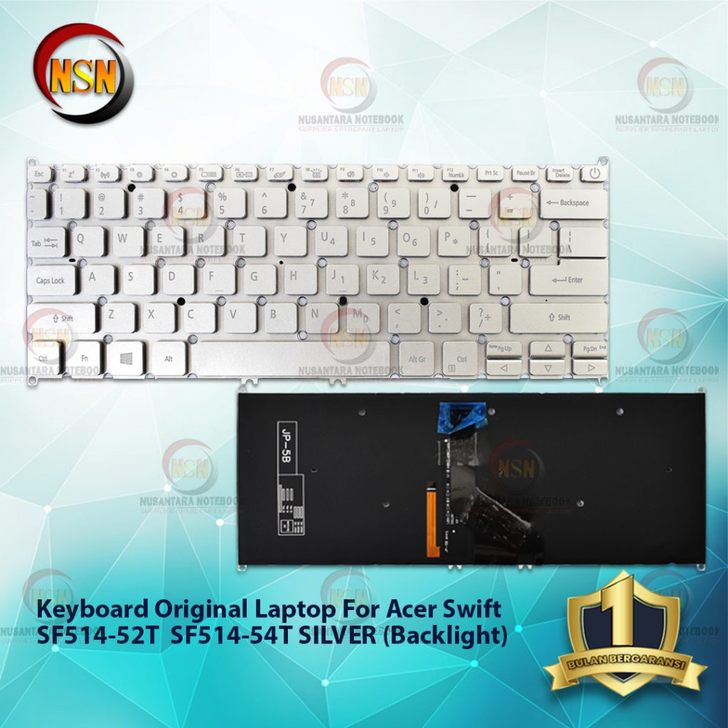 Jual Keyboard Original Laptop ACER SWIFT SF514-52T SF514-54T Backlight ...