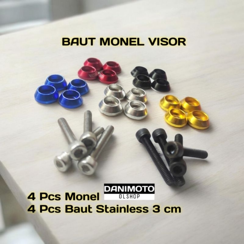 Jual Baut Stainless Monel Visor Windshield 4 Pcs Motor Nmax Aerox Vario ...