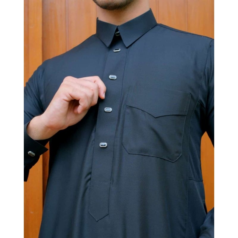 Jual GAMIS AL HARAMAIN PREMIUM SERIES HITAM SLIMFIT | GAMIS PRIA REMAJA ...