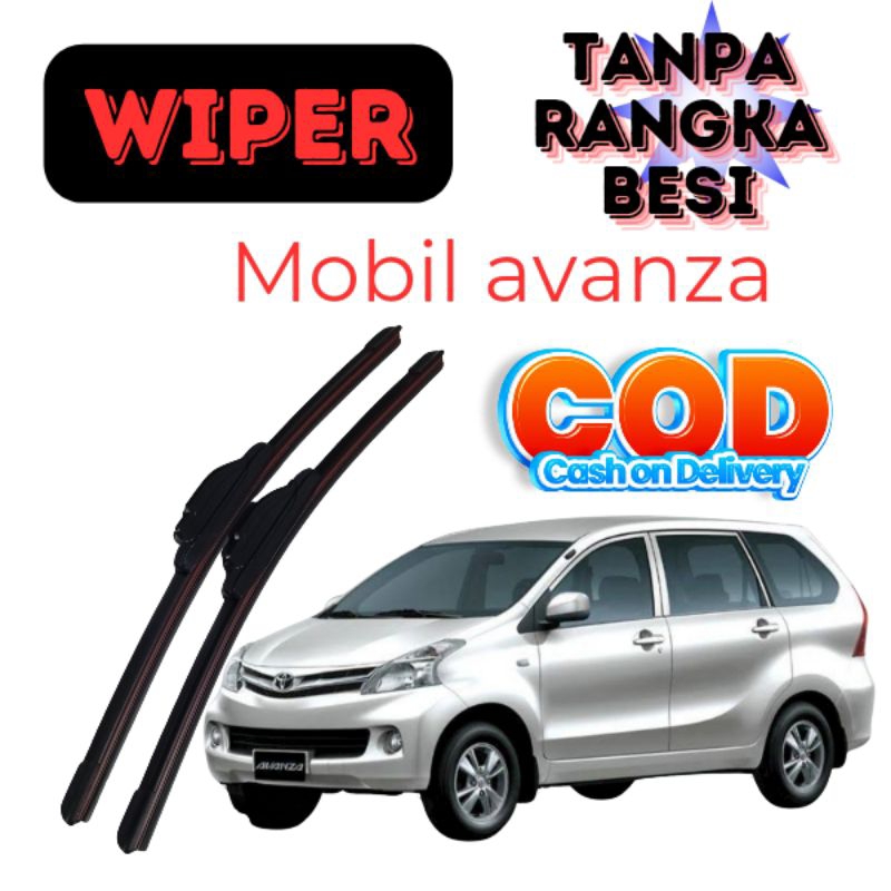 Jual WIPER FRAMELESS TANPA RANGKA BESI MOBIL TOYOTA AVANZA SATU SET KANAN DAN KIRI KACA MOBIL ...