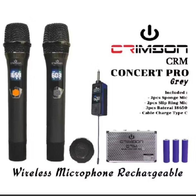 Jual Mic Microphone Cas Wireless Crimson CRM Concert Pro Mic ...