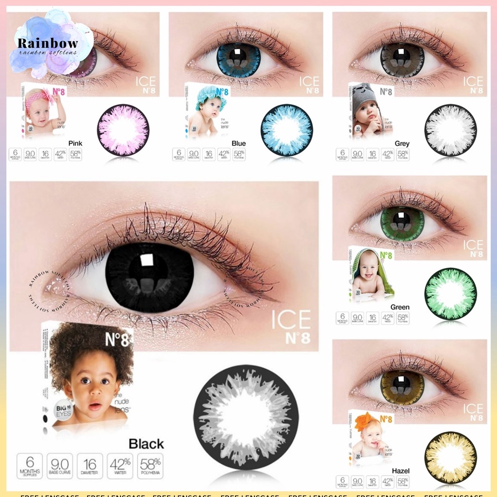 Jual KODE U36F COD SOFTLENS X2 ICE N8 NORMAL MINUS 5 SD 6 DIAMETER 16MM ...