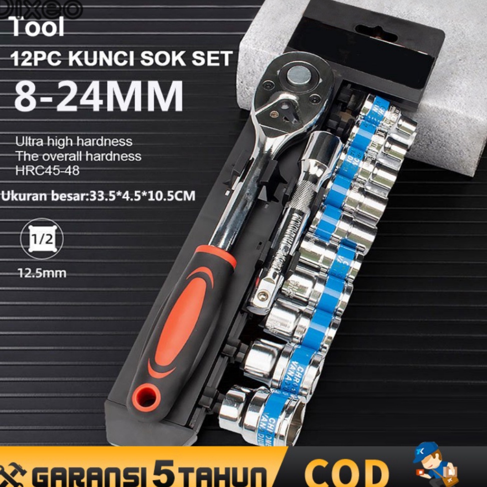 Jual Special Packing Ready stock12 PCS kunci shock set 12 Pcs 824mm ...