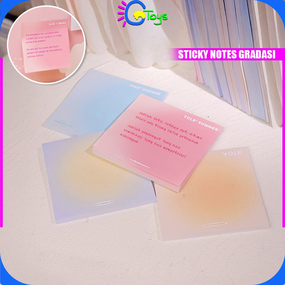 Jual CR-A102 Sticky Notes Gradasi Polos Isi 50 Lembar Alat Tulis Kantor ...