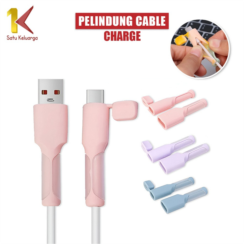 Jual Satu Keluarga Silikon Pelindung Kabel Data Type C Ganda C1159 ...