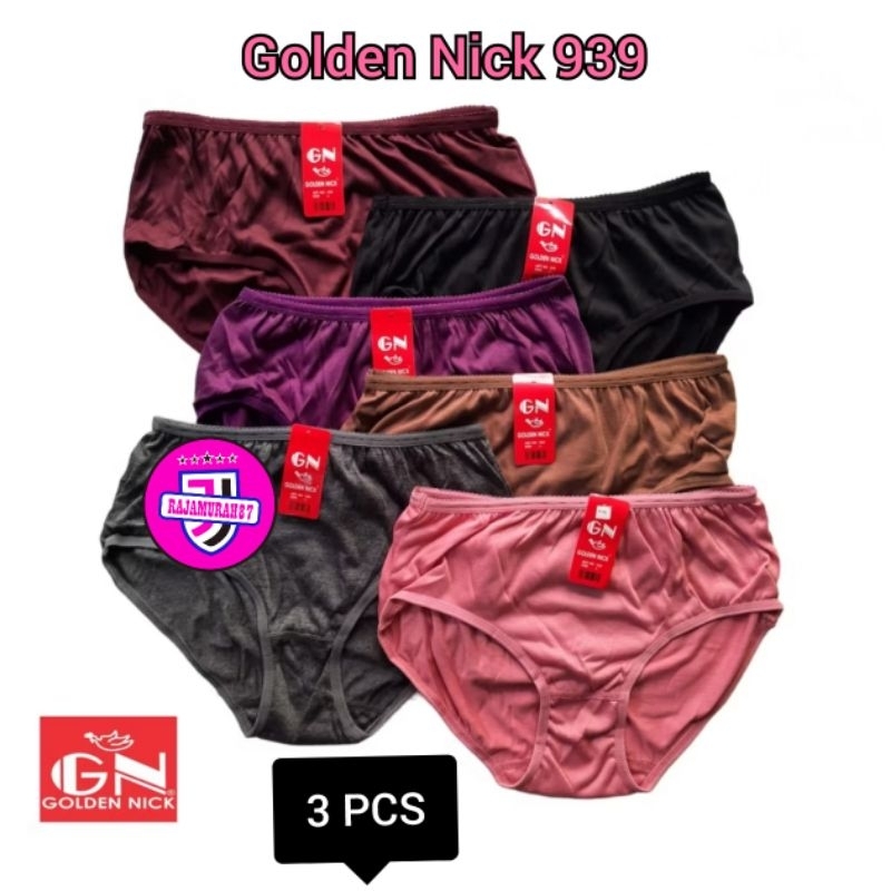 Jual ( 3PCS ) CD Golden Nick 939 MAXI • Celana Dalam Golden Nick Warna ...