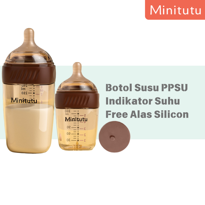 Jual Minitutu Botol Susu Bayi PPSU dengan Skala Suhu Botol Susu Anti ...