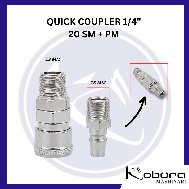 Jual Quick Coupler 20 SM + PM, SF + PF, SH + PH, SP + PP Sepasang ...