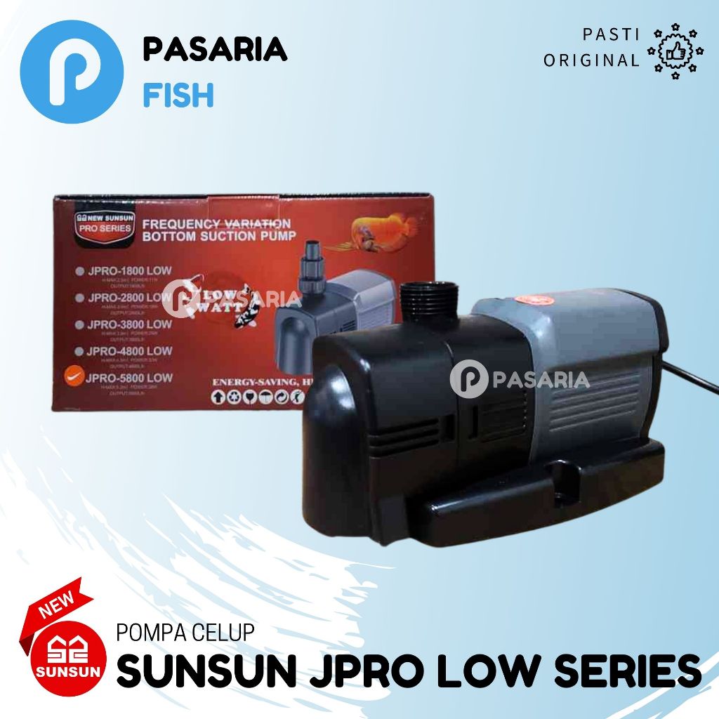 Jual SUNSUN JPRO 1800/2800/3800/4800/5800 LOW Pompa Celup Kolam Ikan ...