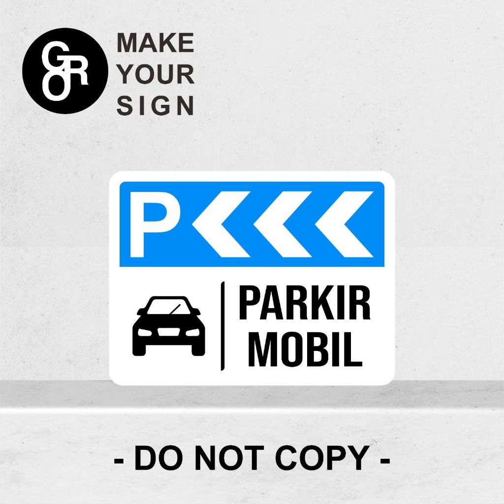 Jual Rambu Sign Plat Alumunium/Plang/Lalu Lintas Parkir Mobil 30cm x ...