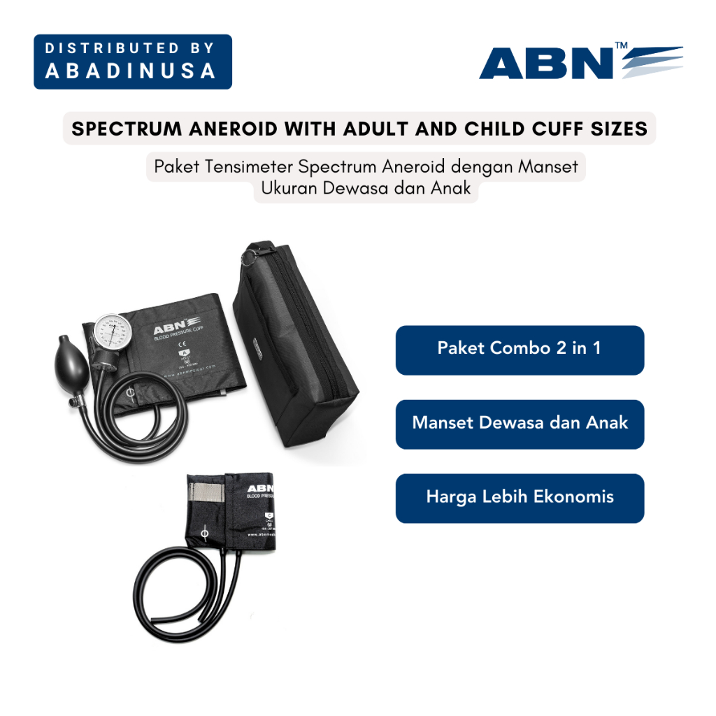 Jual ABN Combo Tensimeter Spectrum Aneroid Dengan Manset Ukuran Dewasa ...