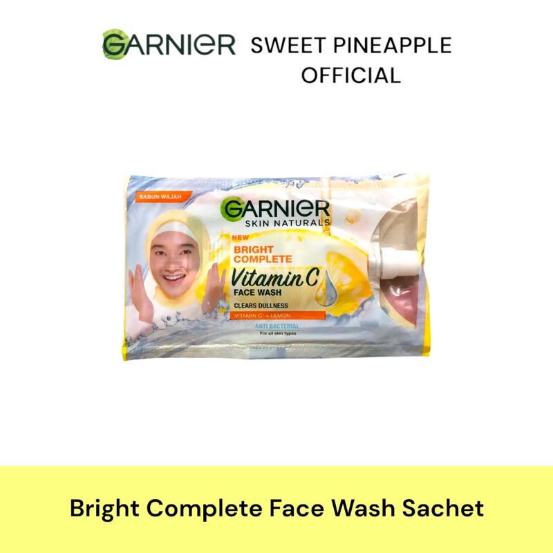 Jual ( Sachet ) Garnier Bright Complete Brightening Foam 9ml | Shopee ...