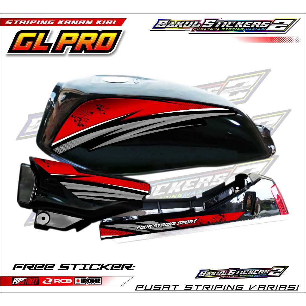 Jual STRIPING VARIASI HONDA GL PRO - GL MAX / STICKER LIST VARIASI ...