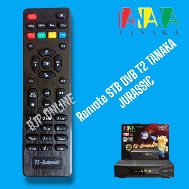 Jual Remote STB DVB T2 TANAKA JURASSIC remot set box tanaka | Shopee ...