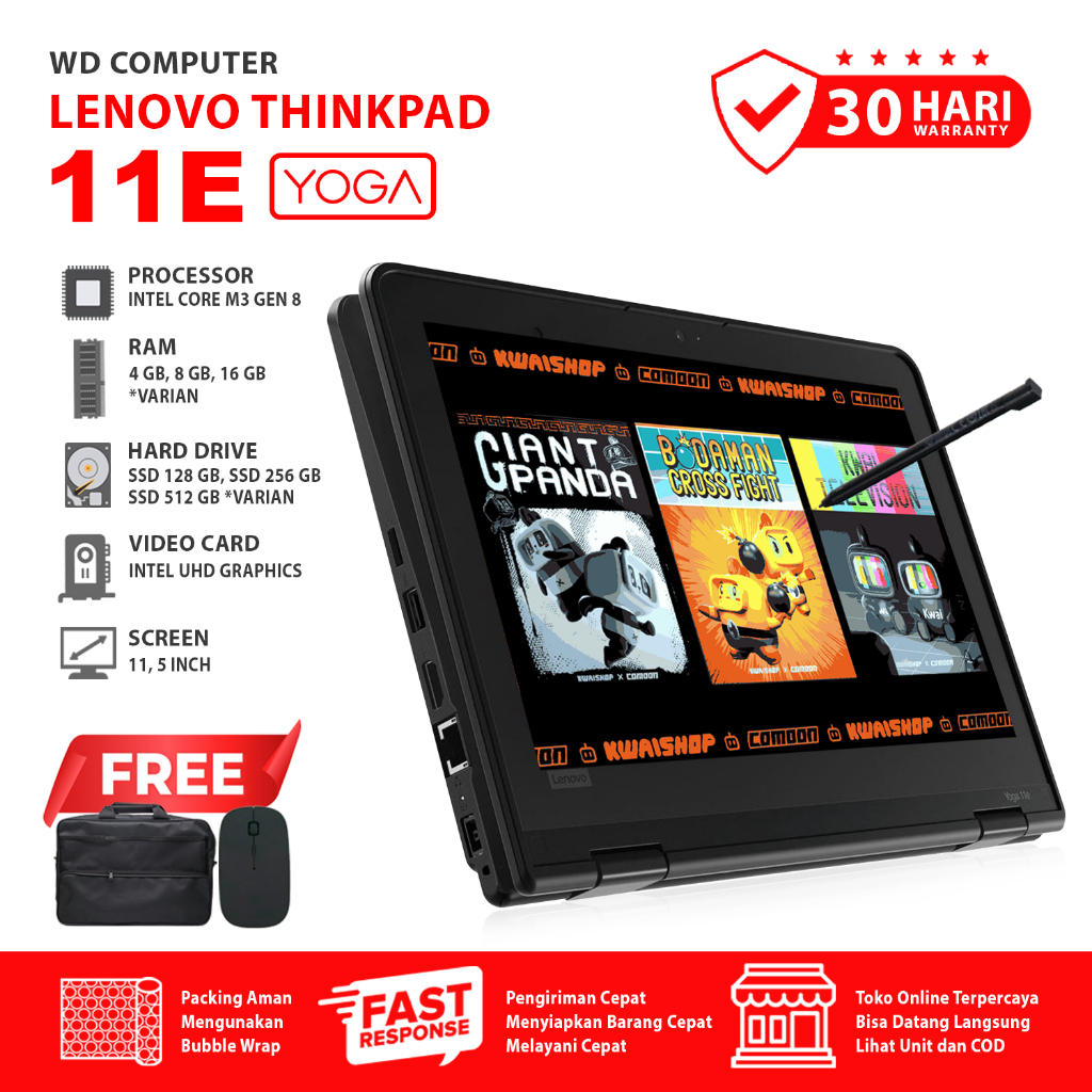 Jual Laptop Lenovo YOGA 11E 2 in 1 Touchscreen Core I5 Gen 8 I Ram 8 Gb ...