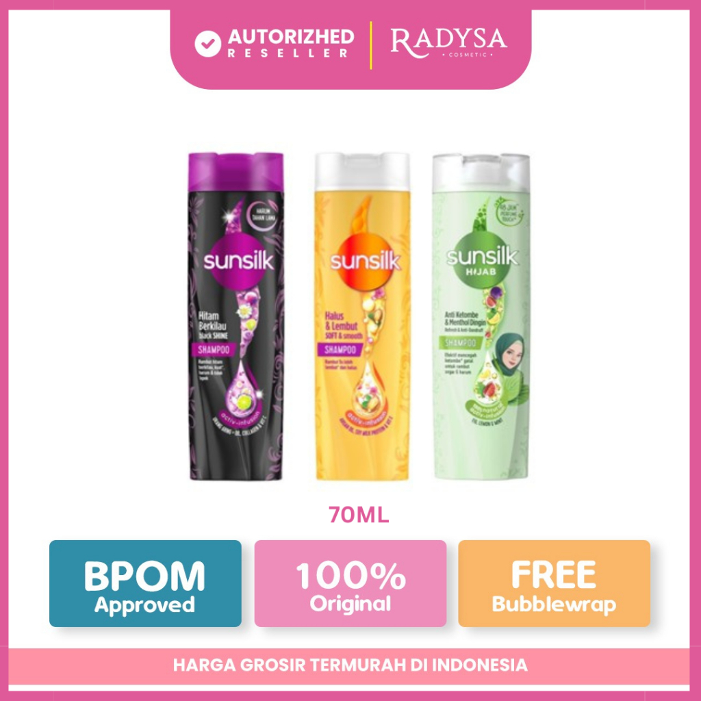 Jual 𝐑𝐀𝐃𝐘𝐒𝐀 - Sunsilk Shampoo Series 70ml - Soft & Smooth - Hijab Shampo - Anti Ketombe | Shopee ...