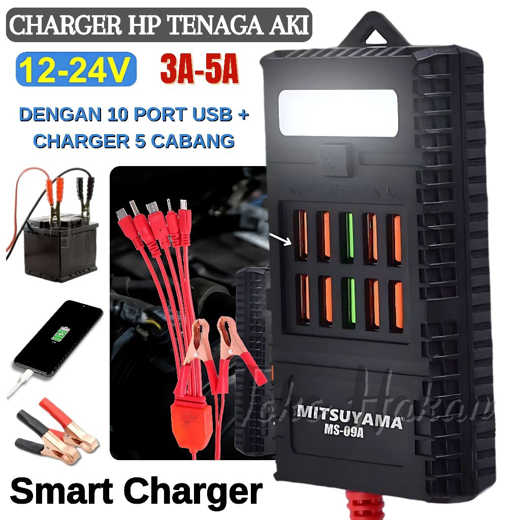 Jual Charger HP Dari Arus Aki Casan HP Dari Aki Motor/Mobil MITSUYAMA ...