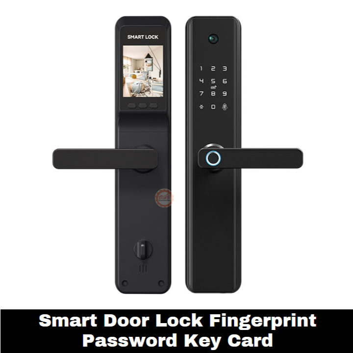 Jual Smart Door Lock Kunci Pintu Layar Digital Rumah Fingerprint Password Key Card | Shopee ...