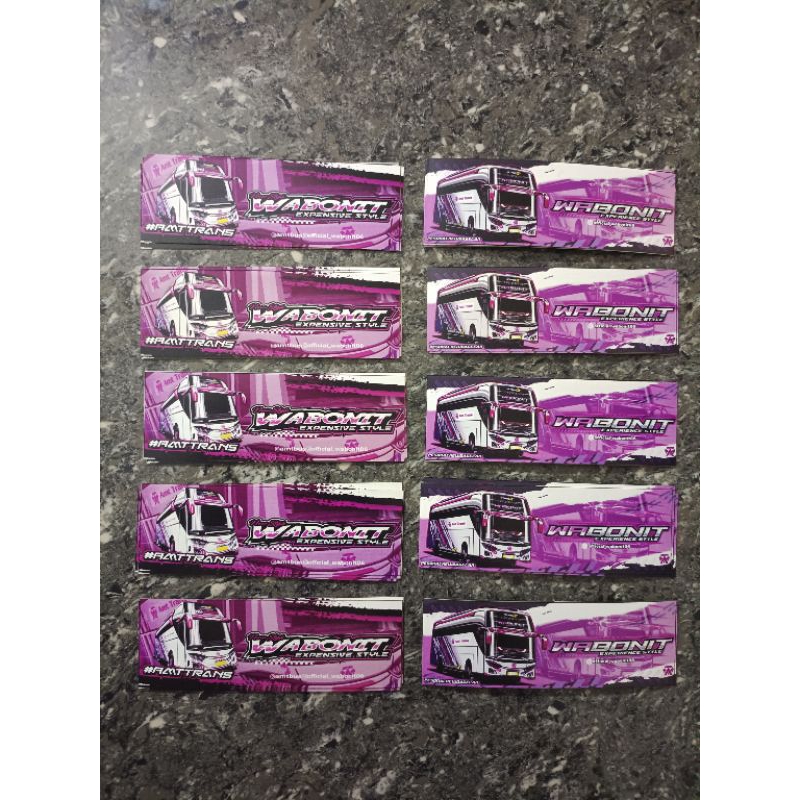 Jual stiker bus amt trans original WABONIT isi 36 pcs | Shopee Indonesia
