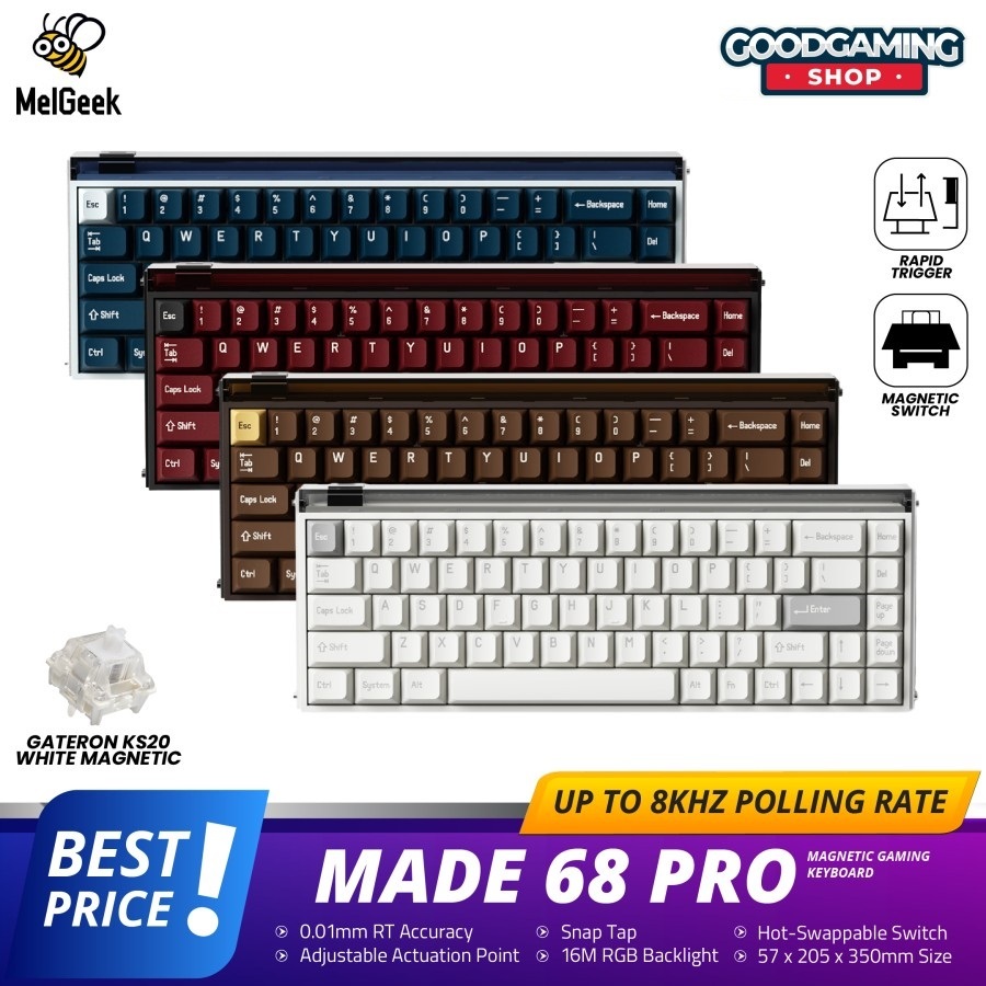 Jual Melgeek Made68 Pro | Made 68 Element Rapid Trigger HE Keyboard DIY ...