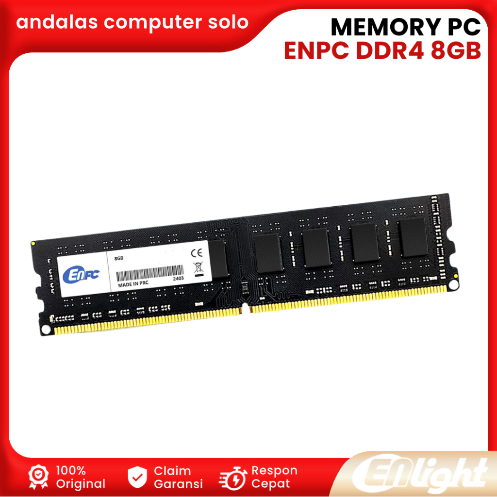 Jual MEMORY RAM PC KOMPUTER ENPC DDR4 8GB 3200Mhz LONGDIMM RAM KOMPUTER ...