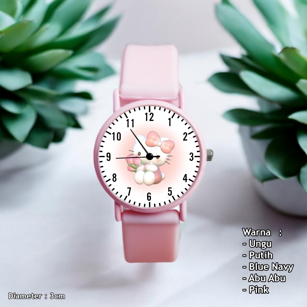 Jual Jam Tangan Fashion Cewek Karakter Lucu Hello Kitty Favorit Terbaru ...