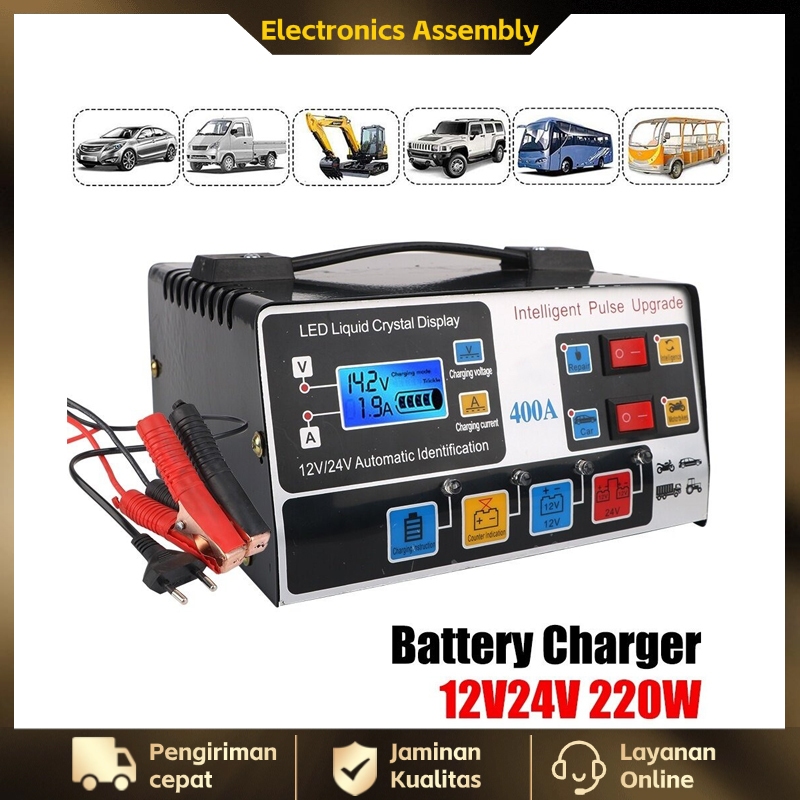 Jual Charger Aki Otomatis 12V 24V Smart Intelligent Auto Repair Mobil ...
