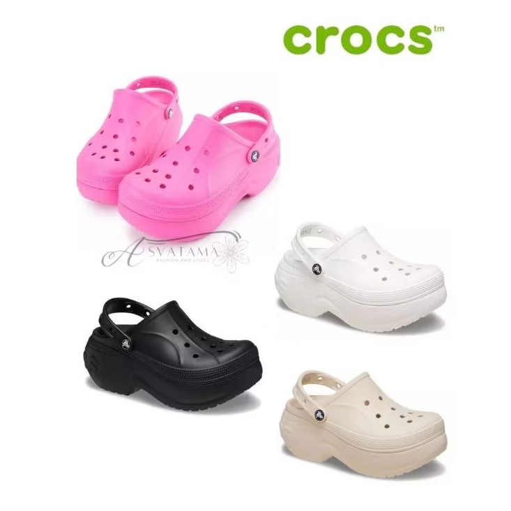 Jual CROCS BELLA CLOG 8CM (free jibbit & totebag) | Shopee Indonesia