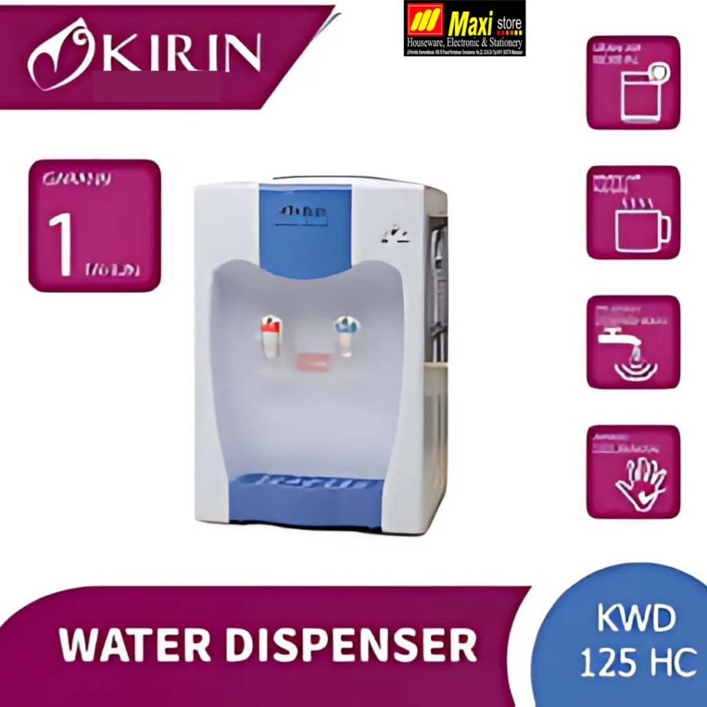 Jual KIRIN Water Dispenser Galon Atas Hot & Cold KWD-125HC-Maxistore ...