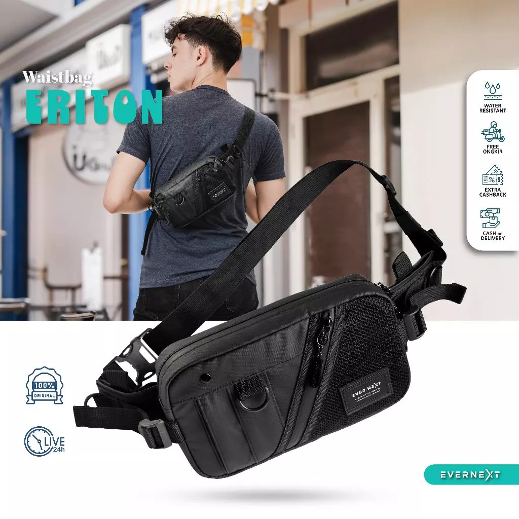 Jual Tas Selempang Pria Anti Air Tas Selempang Pria Waterproof (Waist ...