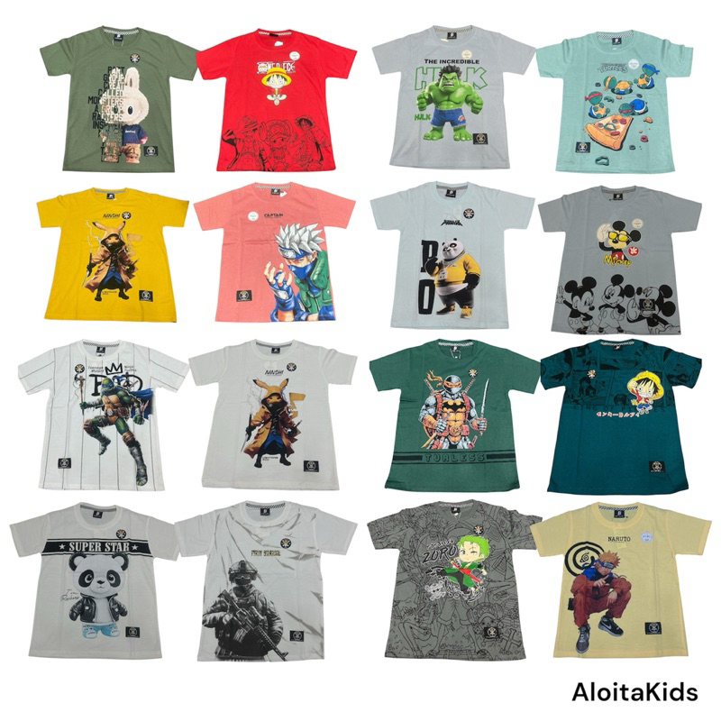 Jual PAKET BAJU KAOS ANAK-ANAK 4Pcs 100 rb an EDISI KARAKTER LUCU ...