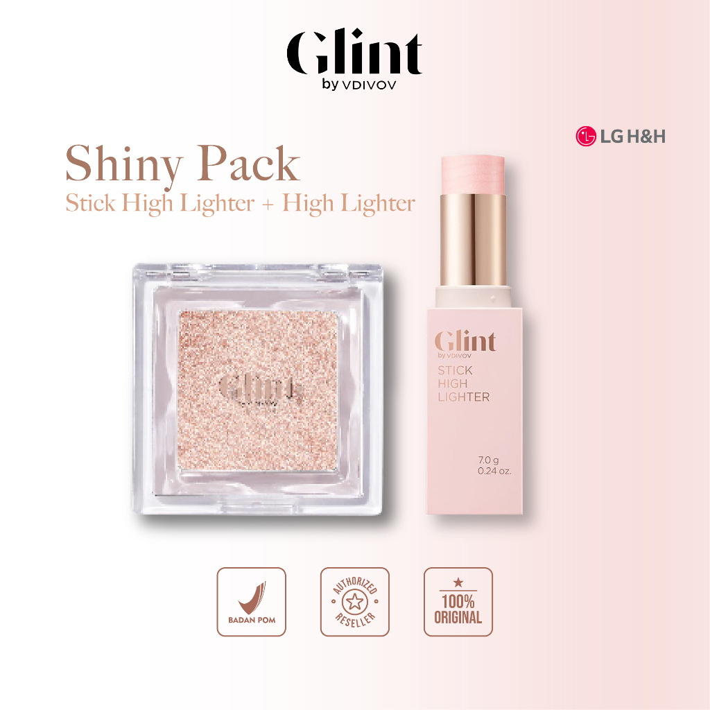 Jual GLINT Highlighter 2,3gr (3 colors) & Stick Highlighter 7gr (2 ...