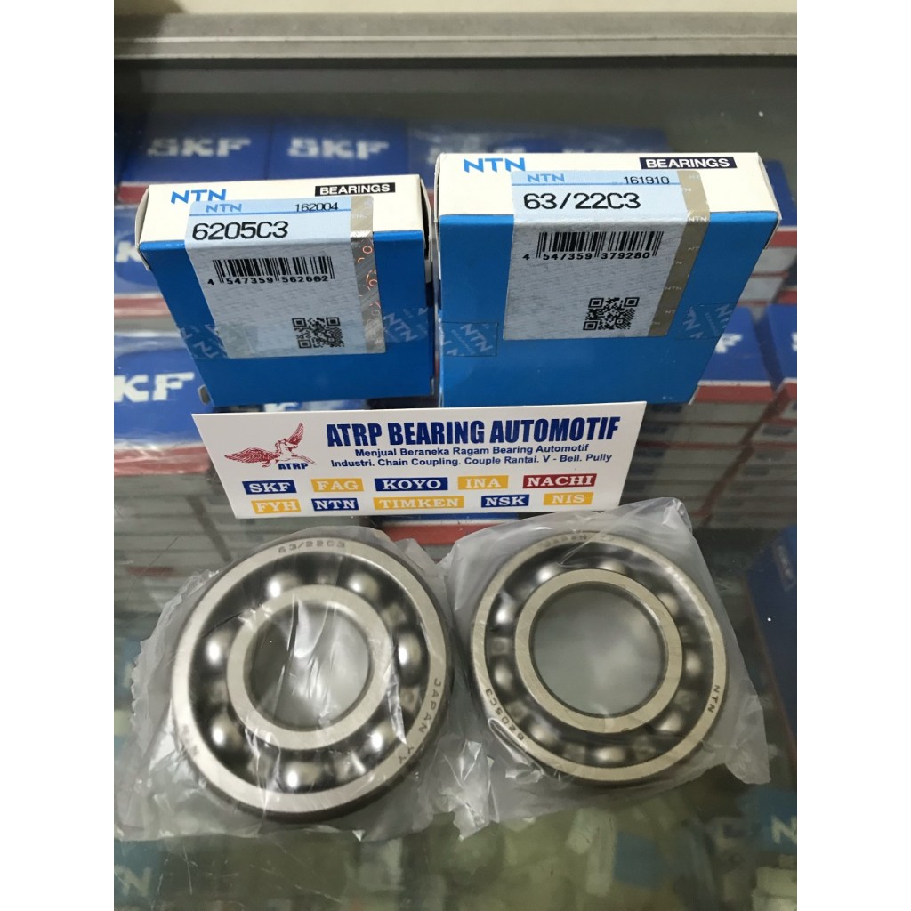 Jual BearingBearing Kruk As Motor Kawasaki Ninja R RR ZX 150 C3 NTN Japan Original 6205 c3 63/22 ...
