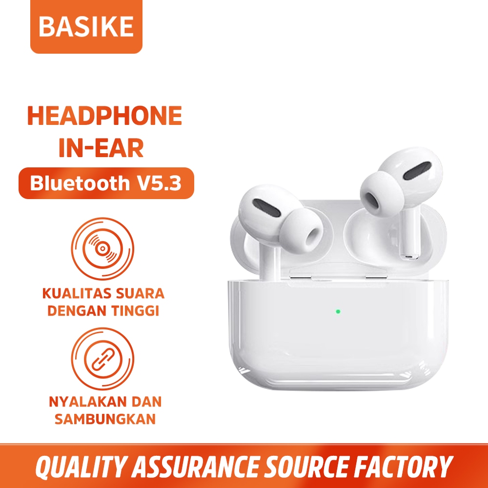 Jual BASIKE TWS Wireless Earphone Earbuds Bluetooth 5.3 AirPods TWS ...