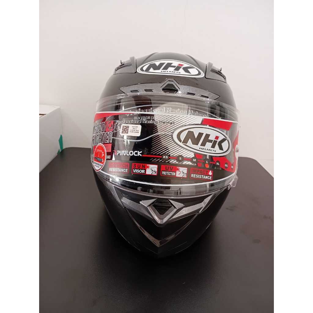 Jual HELM NHK RX9 SOLID GUNMETAL FULL FACE DOUBLE VISOR RX 9 ORIGINAL ...