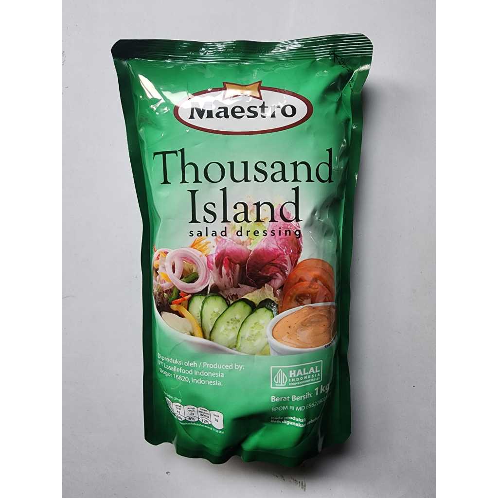 Jual MAESTRO Mayonaise Thousand Island Pouch 1 KG Saus Salad Dressing ...