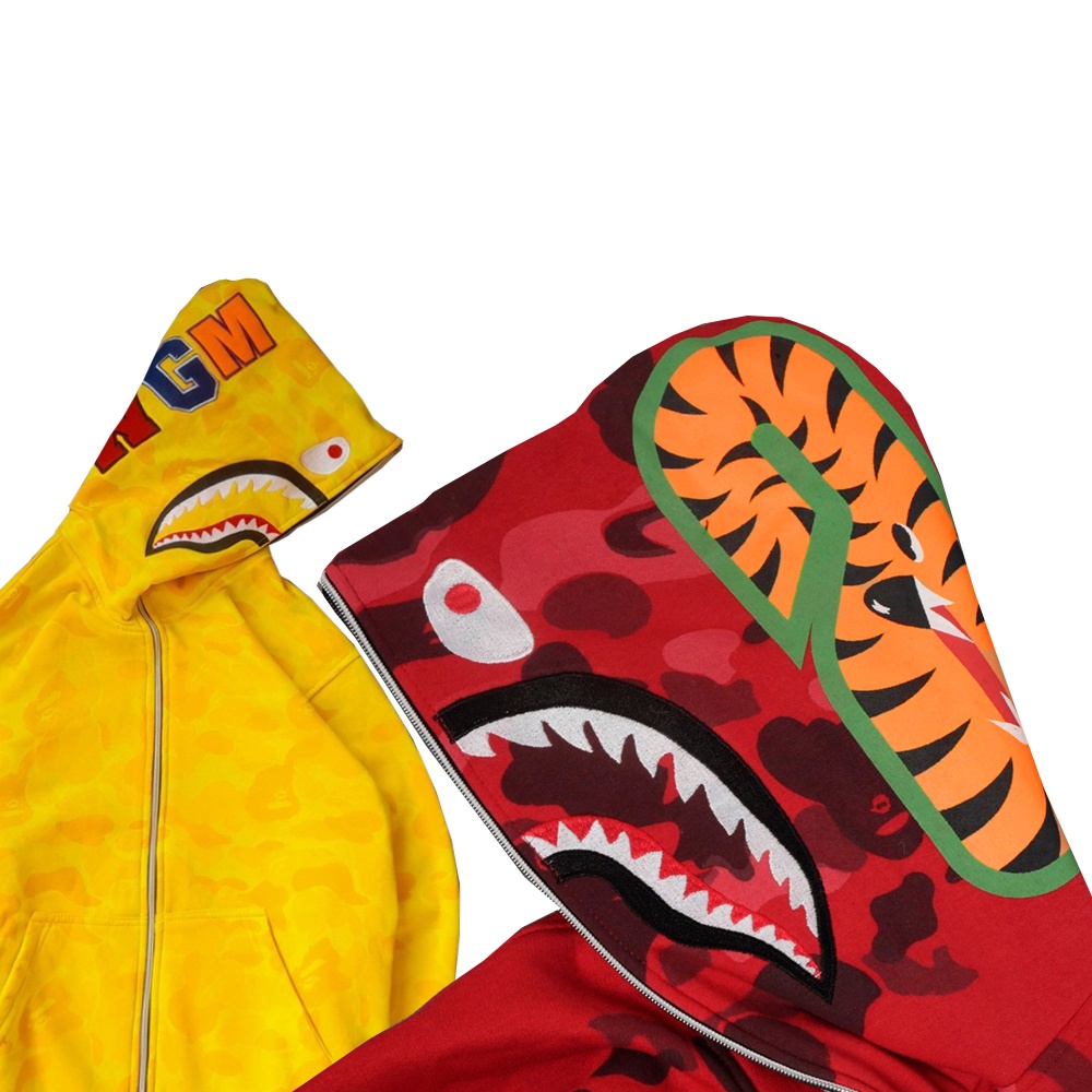 Jual JAKET FULL HOODIE BAPE SHARK WGM FULL BORDIR FULLPRINT | Shopee ...