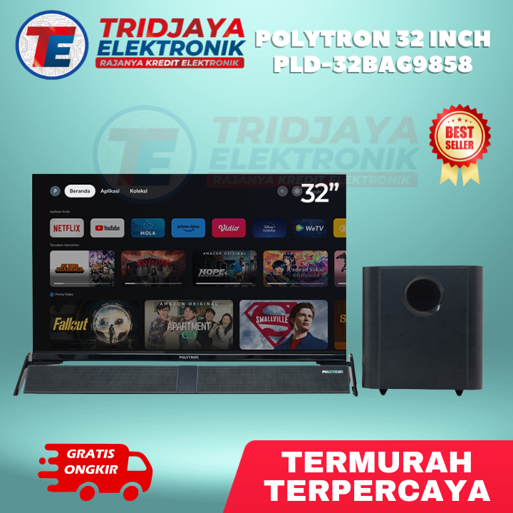 Jual TV Polytron 32 inch PLD-32BAG9858 Android Smart TV LED termurah bergaransi | Shopee Indonesia