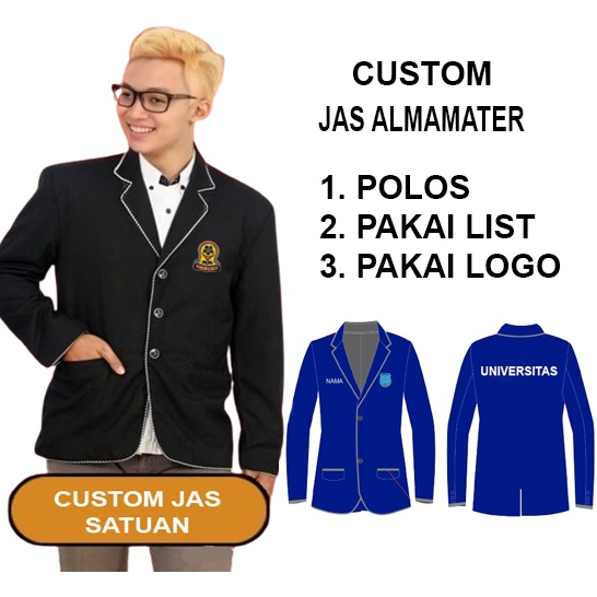 Jual Custom jas almamater jas almet SD SMP SANTRI UNIVERSITAS Free dan ...