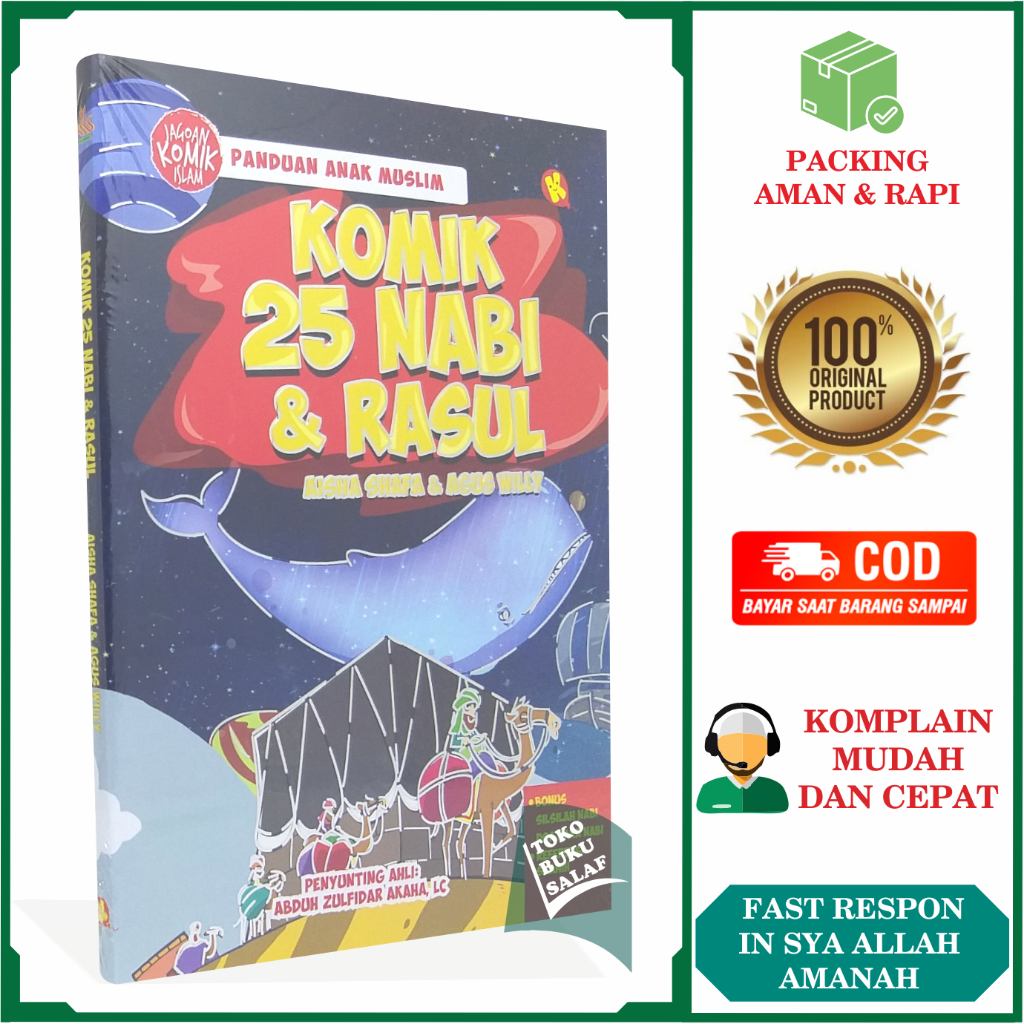Jual Komik 25 Nabi dan Rasul ORIGINAL Aisha Shafa & Agus Willy Buku ...